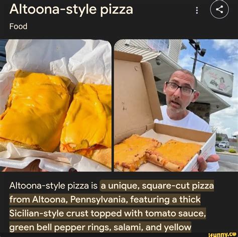 Altoona Style Pizza Food Altoona Style Pizza Is A Unique Square Cut