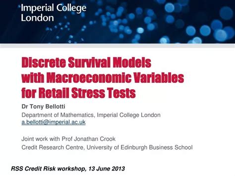 Ppt Discrete Survival Models With Macroeconomic Variables For Retail