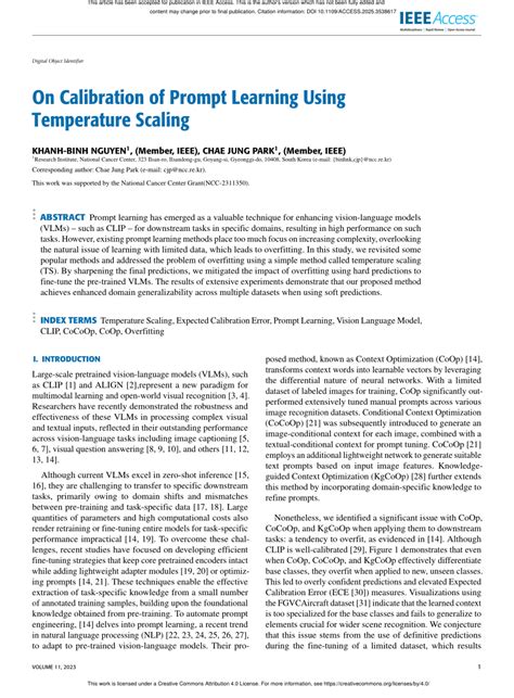 Pdf On Calibration Of Prompt Learning Using Temperature Scaling