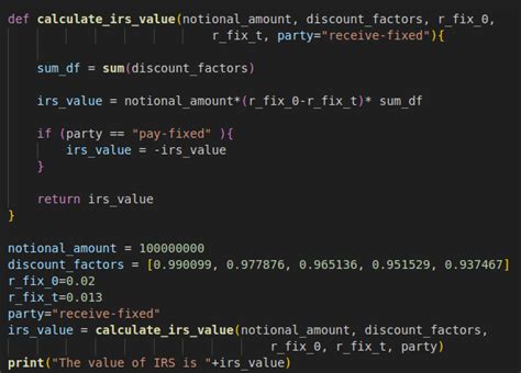 Coding Towards Cfa 4 Interest Rate Swap Pricing And Valuation