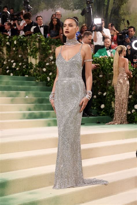 Irina Shayk Stuns In Swarovski Crystal Encrusted Gown At 2024 Met Gala