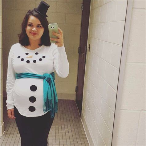 Diy Maternity Snowman Costume Easy And Only 15 Budgets And Kale