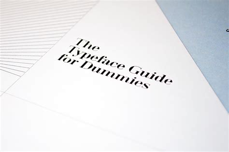 The Typeface Guide For Dummies Behance