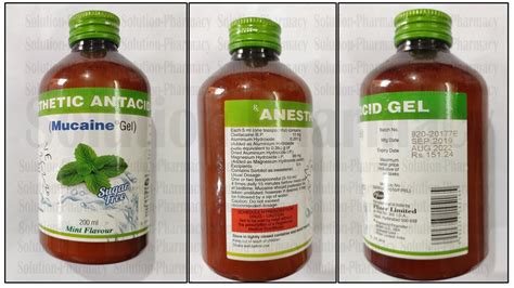 Mucaine Gel Anaesthetics And Antacid Useful In Peptic Ulcer Mucaine Gel Syrup Details