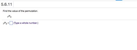 Solved Find The Value Of The Permutation P P Type Chegg