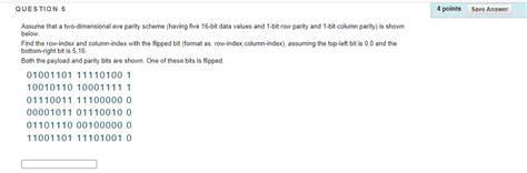 solved question 5 4 points save answer assume that a