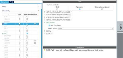 Stm32h7r3z8t6 Configure Fmc To Enable Nand Flash E Stmicroelectronics Community