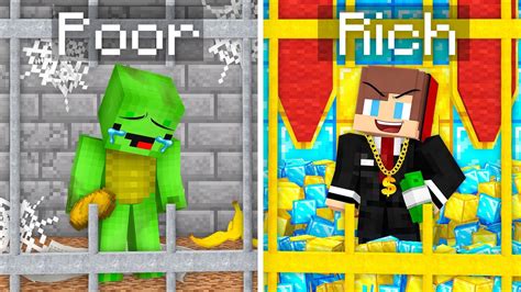 Mikey In POOR Jail Vs JJ In RICH Jail In Minecraft Maizen Minecraft Videos
