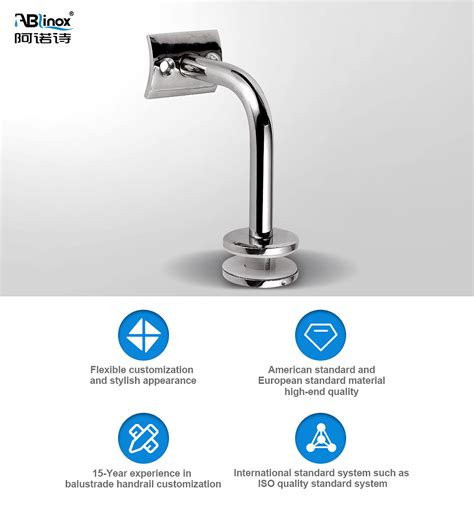 Buy Stainless Steel Pipe Fitting Exterior Handrail Bracket Removable Handrail Bracket For Wall