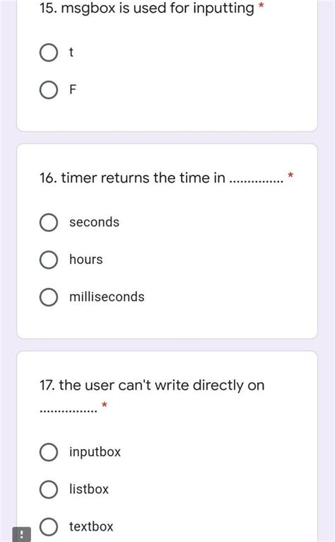Solved 15 Msgbox Is Used For Inputting Ot Of 16 Timer