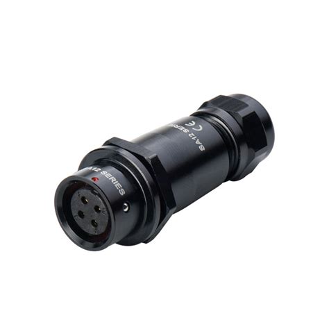 SA1211 S5IIB Waterproof Female Socket Cable Connector Solder Black