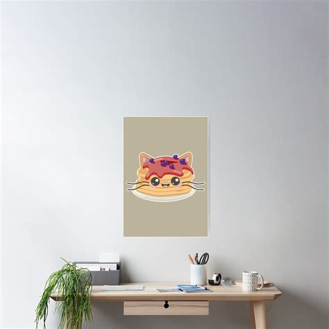 Pancake Cat Cute Kawaii Pancake Cat Meme Poster By Coolskin Redbubble