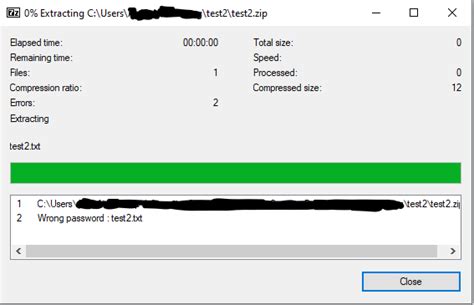Unzipping Zip Folder With Sevenzipextract For A Folder With Password