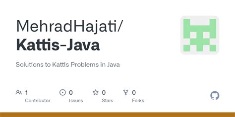 Github Mehradhajatikattis Java Solutions To Kattis Problems In Java