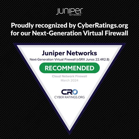 Juniper Networks Vsrx Virtual Firewall Gets 997 Security Steve Liput Posted On The Topic