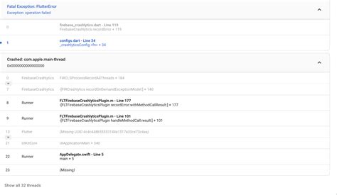 Firebasecrashlyticsrecorderror Crash Flutter · Issue 11510