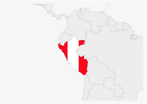 Peru Map Highlighted In Peru Flag Colors 12857682 Vector Art At Vecteezy