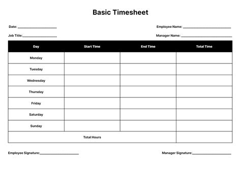 Weekly Time Sheet