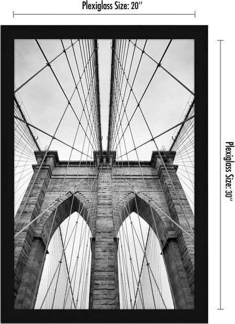 Blue 20x30 Poster Frame In Black Composite Wood With Polished