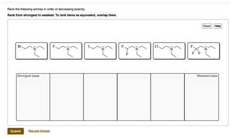 Solved Rank The Following Amines In Order Of Decreasing Basicity Rank