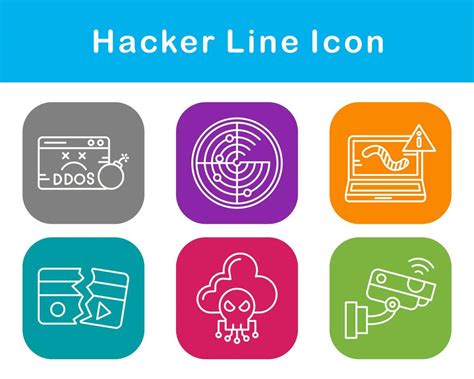 Hacker Vector Icon Set 20655289 Vector Art At Vecteezy