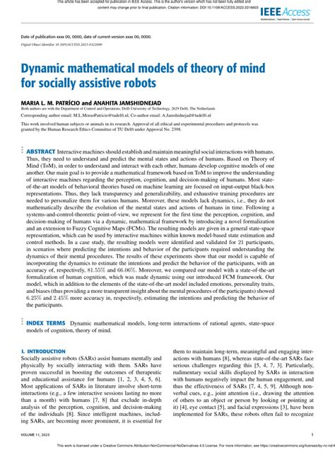 pdf dynamic mathematical models of theory of mind for socially