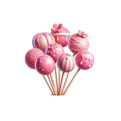 Pink Candy Pops Delight Vector Premium Ai Generated Vector