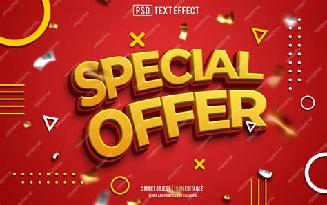 Premium Psd Special Offer Text Effect Font Editable Typography 3d Text