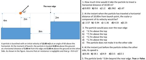 Solved A Particle Is Launched With An Initial Velocity Of Chegg