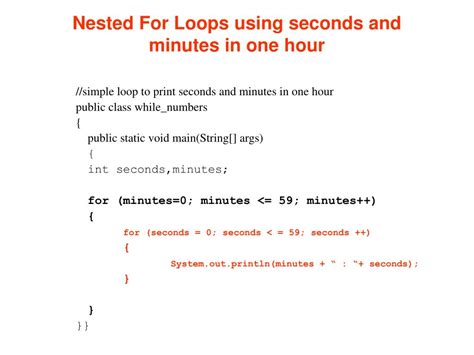 Ppt Nested For Loops Powerpoint Presentation Free Download Id1487323