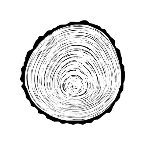 Premium Vector Log Cut Vector Illustration Tree Rings Pattern