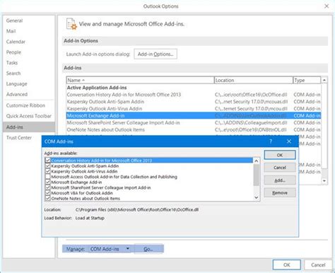 How To Enable Disable Or Remove Microsoft Outlook Add Ins