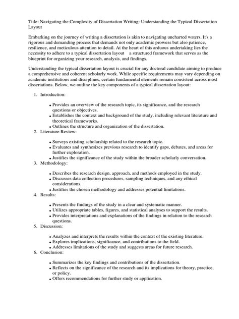 Typical Dissertation Layout Pdf Thesis Methodology Typical Dissertation Layout Pdf Thesis Methodology