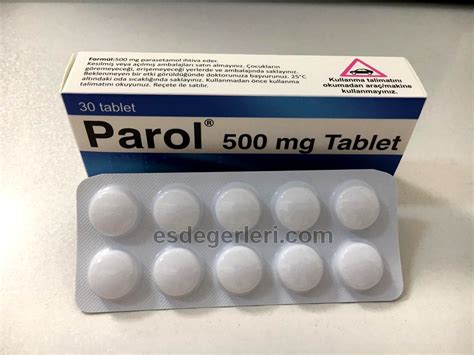 Parol Tablet Eşdeğeri Yan Etkileri Ve Fiyatı İlaç Muadili Eşdeğerleri