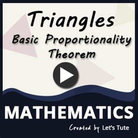 Mathematics Basic Proportionality Theorem Geometry Thales Theorem