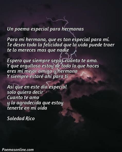 5 Poemas Para Una Hermana Muy Especial Poemas Online