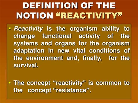 Ppt Organism Reactivity Role Of Reactivity In Human Pathology