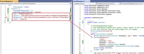 sending messages to confluent cloud using azure function kafka output