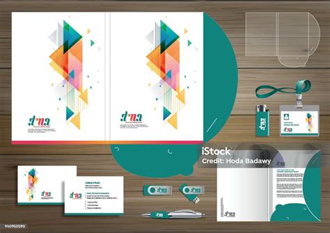 디지털 기술 회사에 대 한 폴더 템플릿 디자인입니다 편지지 블루 레드 비즈니스 또는 작업 프로 모션 사용 하는 사람들 커뮤니티