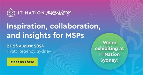 Acronis On Linkedin 🤩 Connectwise It Nation Sydney 2024 Is Happening Next Week Book A 1 1…