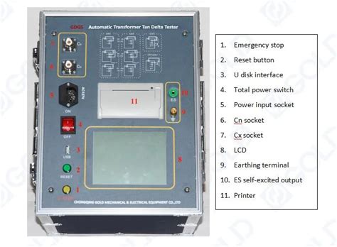 Automatic Capacitance And Dissipation Factor Tester With Touch Screen Transformer Power Factor