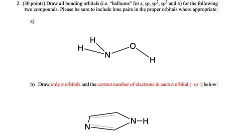 Solved 30 ﻿points ﻿draw All Bonding Orbitals I E