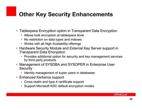 Presentation Database Security Enhancements With Oracle Ppt