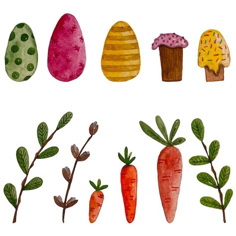 Premium Vector Easter Spring Set