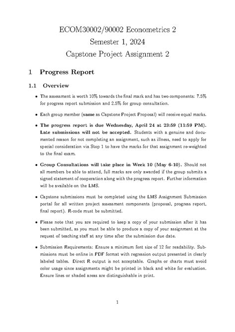 e2 capstone assignment 2 revised ecom30002 90002 econometrics 2