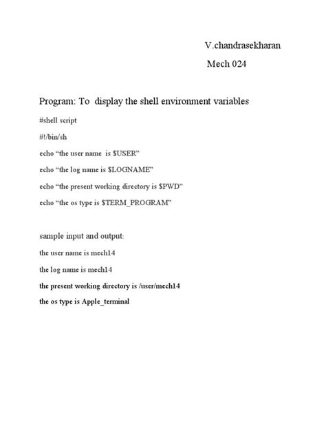 Exploring Shell Scripting A Collection Of Programs For Displaying