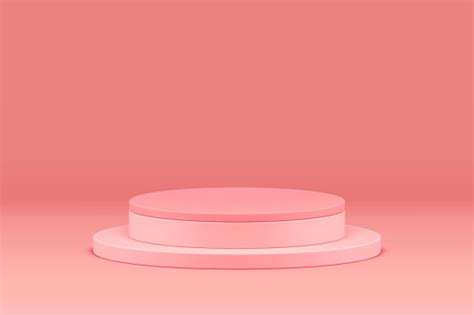 3d 받침대 핑크 실린더 레벨 단계 프리미엄 제품 프리젠 테이션 프로모션 광고 벡터 3차원 형태에 대한 스톡 벡터 아트 및 기타 이미지 3차원 형태 Charitable