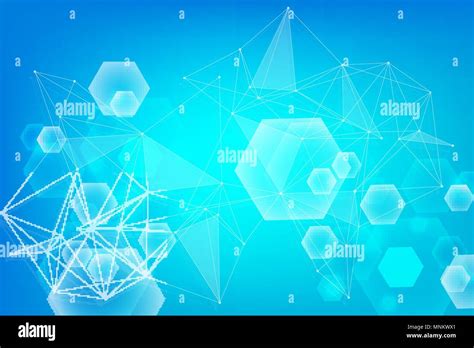 Hexagonal Abstract Background Big Data Visualization Global Network