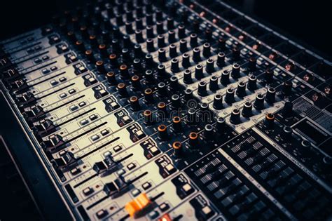Faders And Knobs On A Modern Audio Mixer Stock Image Image Of Volume Mixer 379079963