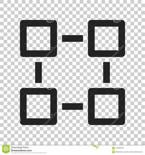 Blockchain Technology Vector Icon In Flat Style Cryptography Cu Stock Vector Illustration Of